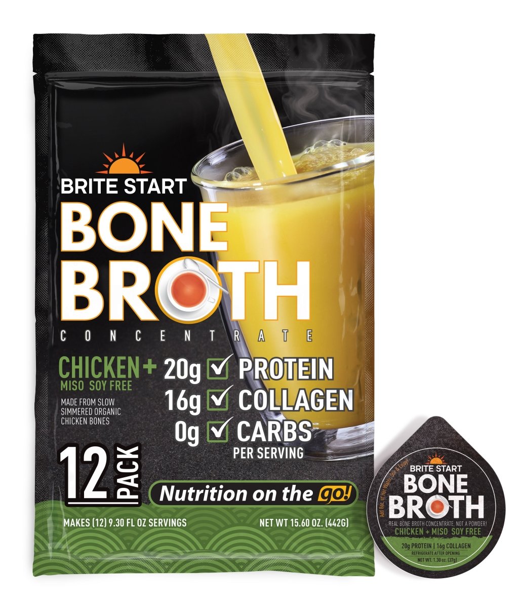12-Pack Chicken Miso Bone Broth - On-the-go Bone Broth – Brite Start
